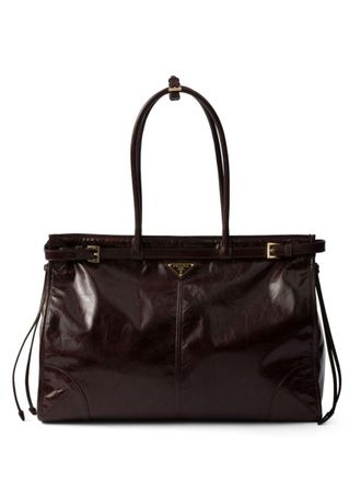 Prada grand sac porté épaule Bonnie - Marron