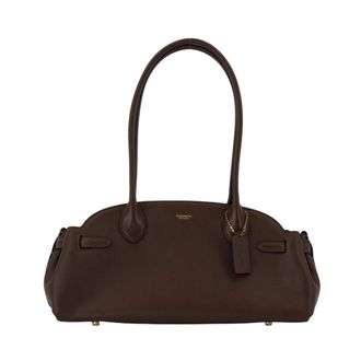 Coach Braune Leder-Schultertasche mit Rei&szlig;verschluss - - Bags - Damen - Braun - ONE SIZE