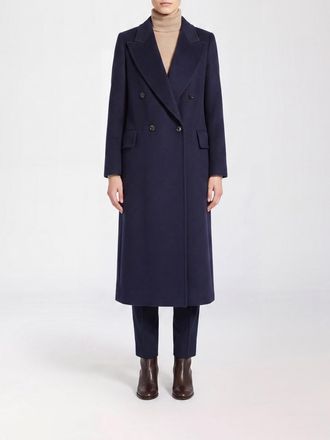 Max Mara Manteau long crois&eacute; en laine vierge et cachemire
