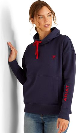 Ariat Womens Rabere Hoodie Long Sleeve in Navy Eclipse, Size X-Small, by Ariat