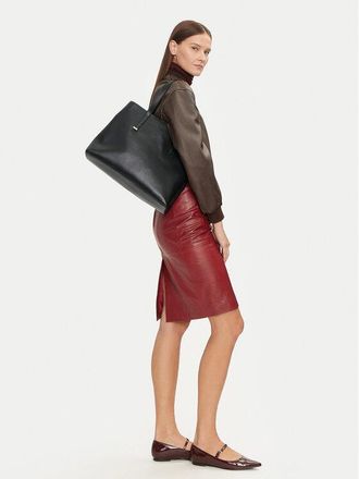 Calvin Klein Handtasche Ck Plaque Medium Shopper K60K612782 Schwarz