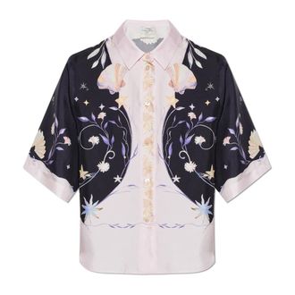 Forte_Forte Femme, Blouses et Chemises, Noir, Taille: 42 FR Chemise en soie