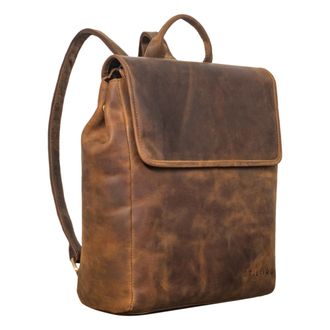 STILORD Misha Moderner Leder Rucksack Daypack Damen Herren mittel-groß DIN A4 kompakter Messenger Backpack Arbeit Freizeit Business Uni Reise Echtleder Cityru