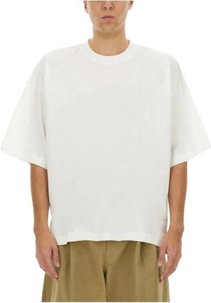 STUDIO NICHOLSON Homme, Tops, Blanc, Taille: S T-shirt oversize en coton