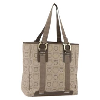 Ferragamo Pre-owned Canvas Tote Bag - - Pre-owned - Damen - Beige - ONE SIZE