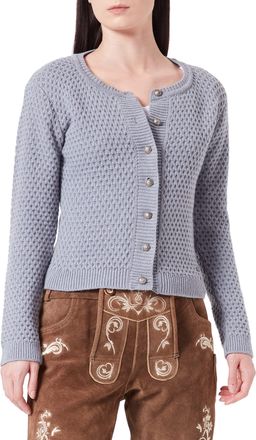 Stockerpoint Juliette Damen Trachtenstrickjacke, Kiesel, 46