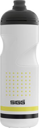 Sigg Fahrrad Trinkflasche - Pulsar White - Quetschbar - Spülmaschinenfest - Federleicht - Auslaufsicher - BPA-frei - Sport & Fahrrad Zubehör - Weiß & Gelb 