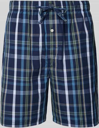 Christian Berg Regular Fit Pyjama-Shorts mit Logo-Patch