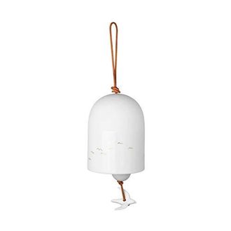 R&auml;der Cloche en porcelaine Zugvogel Oiseau Blanc Mariage Suspendu Rustic 8,5 cm x 8,5 cm x 6,5 cm