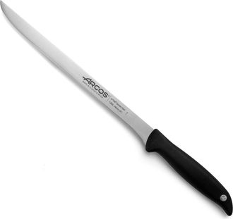 Arcos Jamonmesser mit Nitrum Edelstahlklinge 240 mm - Ergonomischer Griff aus Polyoxymethylen (POM), Serie Menorca - Hellblau, Farbe Schwarz
