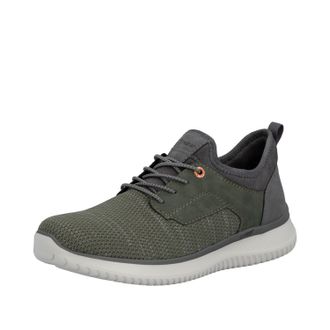 Rieker Slip-On Sneaker RIEKER, Herren, Gr. 40, khaki, grau, Lederimitat, Textil, Schuhe, Slipper, Halbschuh, Freizeitschuh, Sneaker zum Schlupfen
