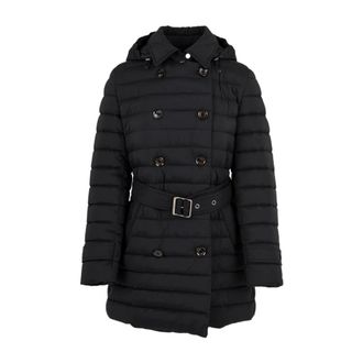 Moorer Technische Down-Proof Jacke mit abnehmbarer Kapuze und G&uuml;rtel - - Jackets - Damen - Blau - XS