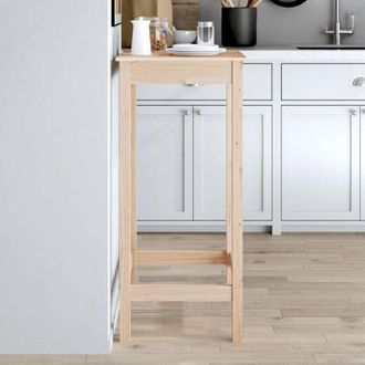 vidaXL Vidaxl - Table de bar en bois massif de pin 50x50x110 cm - Design rustique pour int&eacute;rieur - Assemblage requis