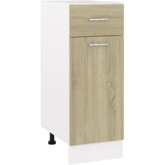 vidaXL Vidaxl - Armoire de plancher tiroir Ch&ecirc;ne sonoma 30x46x81,5 cm Agglom&eacute;r&eacute;