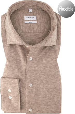 Seidensticker Seidensticker Herren Hemd beige meliert Slim Fit
