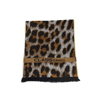 Cavalli Homme, Accessoires, Brun, Taille: ONE Size Foulard &agrave; Motif Animalier Accessoires