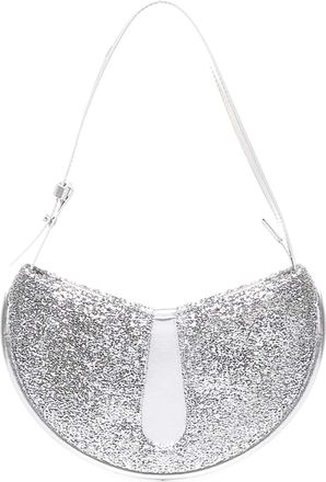 Themoirè Umhängetasche - Silber