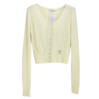 Blumarine Lemon Yellow Cardigan Size S