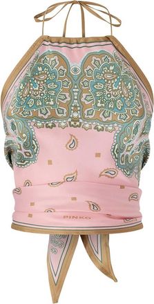 Pinko Pinko, Femme, Maillots de bain, Multicolore, Taille: ONE Size Top &agrave; imprim&eacute; cachemire