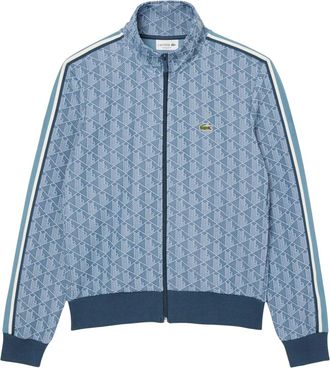 Lacoste Paris Trainingsjacke f&uuml;r Herren, Mit Rei&szlig;verschluss, Jacquard (Blau)