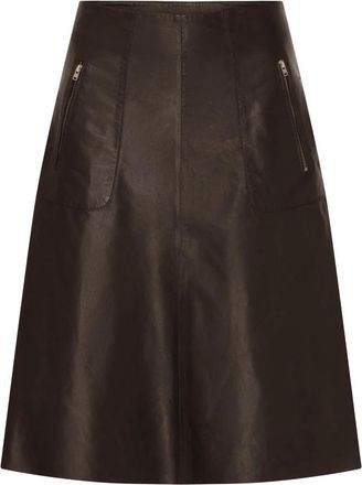 BTF-CPH Btfcph - Jupe midi trap&egrave;ze - Femme - Jupes - Brun - Taille: 48 FR