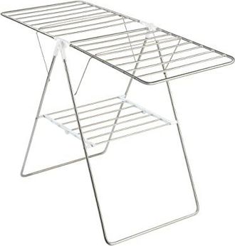 WENKO Wäschetrockner Mod. Flex flach zusammenklappbar Silber matt