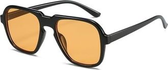 Generic Lunettes De Soleil Vacances Grand Cadre Ext&eacute;rieur Hommes Femmes Shopping(Yellow)