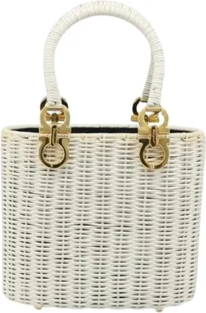 Ferragamo Sac &agrave; main en m&eacute;tal Pre-owned - Femme - Pre-owned - Blanc - Taille: ONE Size