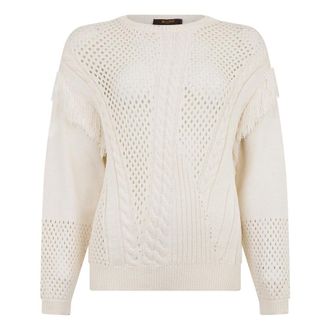 Moorer Damen, Strickwaren, Wei&szlig;, XSGr&ouml;&szlig;e