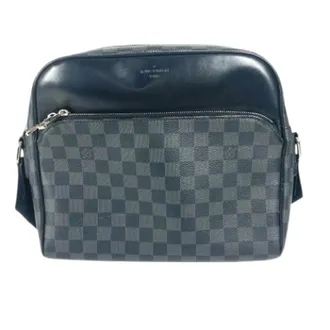 Louis Vuitton unisex, Pre-owned, Bleu, Taille: ONE Size Sac bandouli&egrave;re Damier Graphite Pre-owned