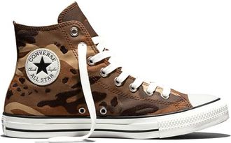 Converse Chuck Taylor All Star Wide Camo - Sneaker in dunklem Whiskey-Braun/Wei&szlig;/Schwarz-Brown