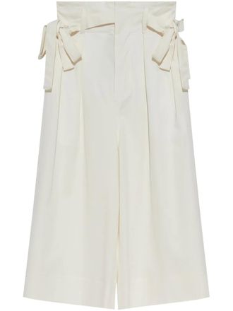 Fabiana Filippi ensemble haut-pantalon à détails de noeuds - Blanc