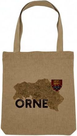 Fabulous Sac Shopping Tote Bag Aspect Lin - Orne 61 Departement Alen&ccedil;on Carte Ancienne Rare - Sac de Courses Toile Epaisse 360g Beige Naturel Cabas Port&eacute; Epaul
