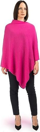 DALLE PIANE CASHMERE Poncho 100% cachemire - Femme, Couleur: Fuxia, Taille unique