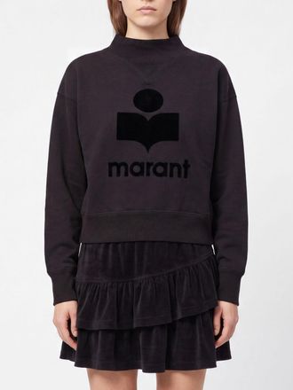 Isabel Marant Sweat-shirt &agrave; col rond en coton avec logo lettrage contrastant