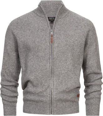 Indicode Strickjacke Herren INPeace Cardigan Herrenstrickjacke mit V-Ausschnitt und Knopfleiste