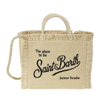 MC2 Saint Barth Femme, Sacs, Beige, Taille: ONE Size Sac en Paille Colette avec Logo Brod&eacute;