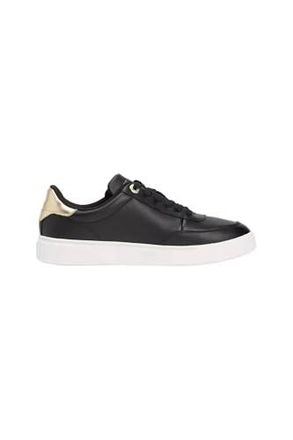 Tommy Hilfiger Baskets Cuvette Femme Essential Chic Court Cuir, Noir (Black), 39