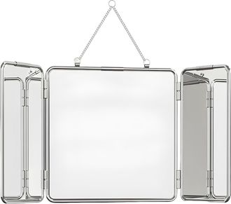 Generic Quadratisch Faltbarer Schminkspiegel Mit Rahmen Aus Edelstahl 304, 30x60 cm Bruchsicherer Wandspiegel F&uuml;r Schlafzimmer, Bad