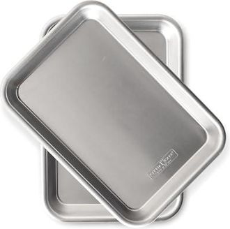 Nordic Ware Plaque de cuisson (lot de 2), plateau de service en aluminium naturel pour servir ou cuisiner, plateau de haute qualit&eacute; fabriqu&eacute; aux &Eacute;tats-Unis, coule