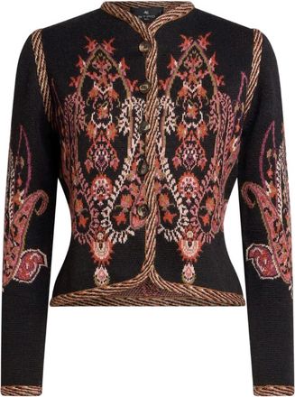 Etro cardigan à motif cachemire - Noir
