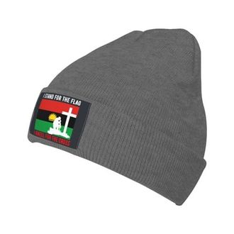 Generic Extensible Tricot&eacute; Bonnet, Je me tiens Debout pour Le Drapeau du Biafra et Je magenouille Devant la Croix., Classique Beanie Hats, Tricoter Chapeau po