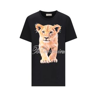 Blumarine T-Shirt mit Print - - Tops - Damen - Schwarzk - S