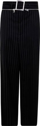 Jean Paul Gaultier Gestreifte Hose - Schwarz