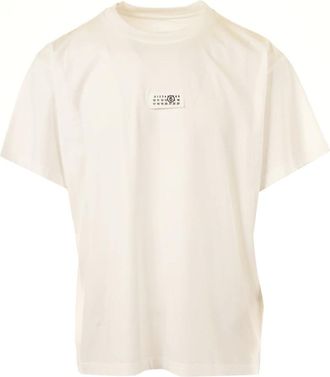 Maison Margiela Homme, Tops, Blanc, Taille: S Numeric T-Shirt