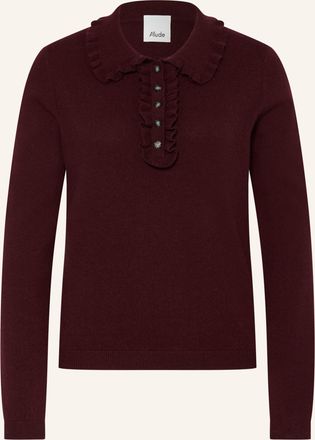 Allude Allude Pullover Mit Cashmere Und R&uuml;schen rot