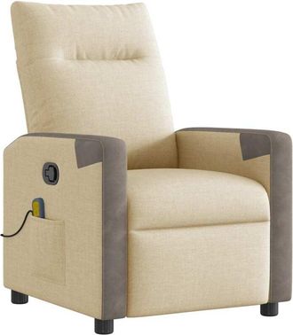 vidaXL Massagesessel Creme Stoff Vidaxl