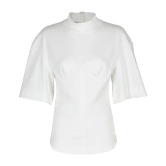 Alessandro Vigilante Baumwoll-BH-T-Shirt - - Tops - Damen - Wei&szlig; - XS