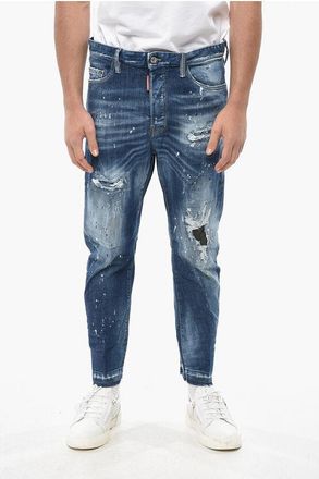 Dsquared2 Delavè Bro Fit Denims with Fringed Bottom 15cm size 48