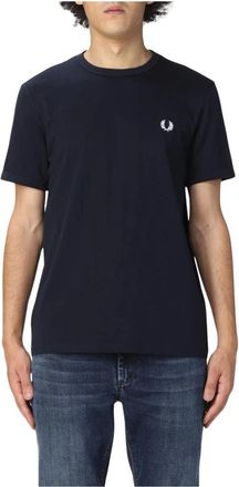 Fred Perry Homme, Tops, Bleu, Taille: S T-Chemises